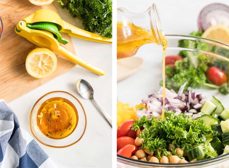 Chickpea Salad with Tomatoes and Cucumbers | Wholesome Made Easy