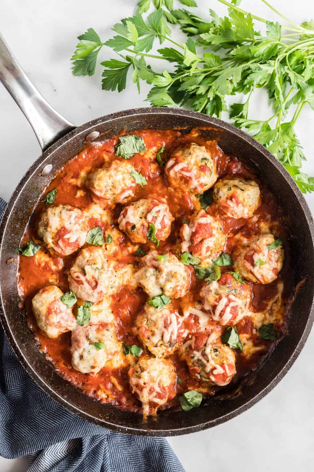Cheesy Turkey Meatballs - Wholesome Made Easy