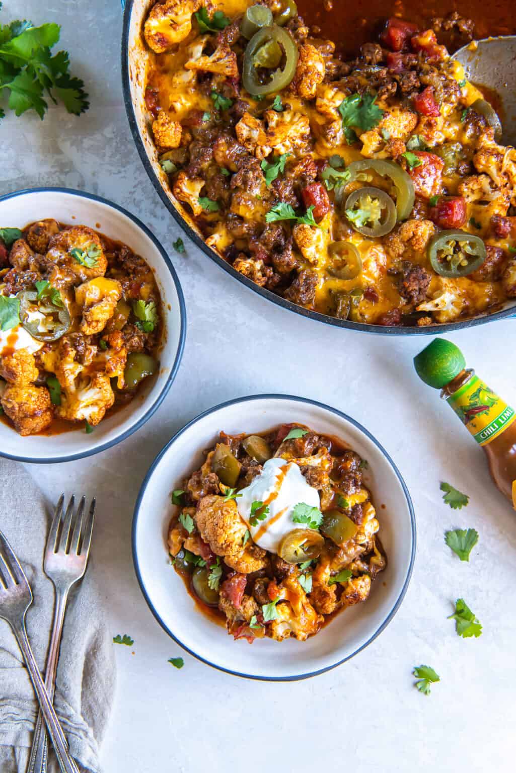 Cauliflower Beef Taco Skillet - Wholesome Made Easy
