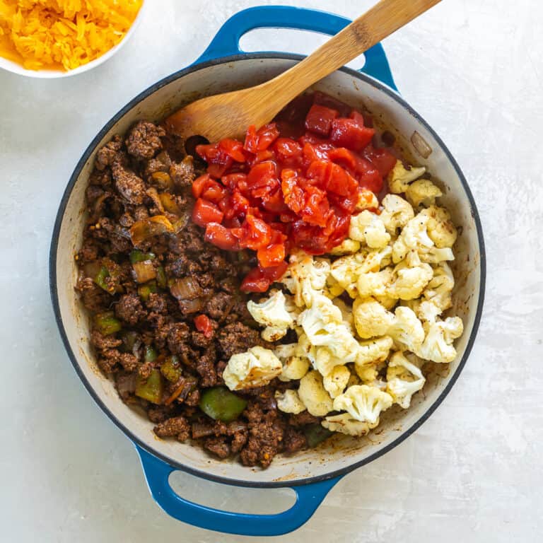 Cauliflower Beef Taco Skillet - Wholesome Made Easy