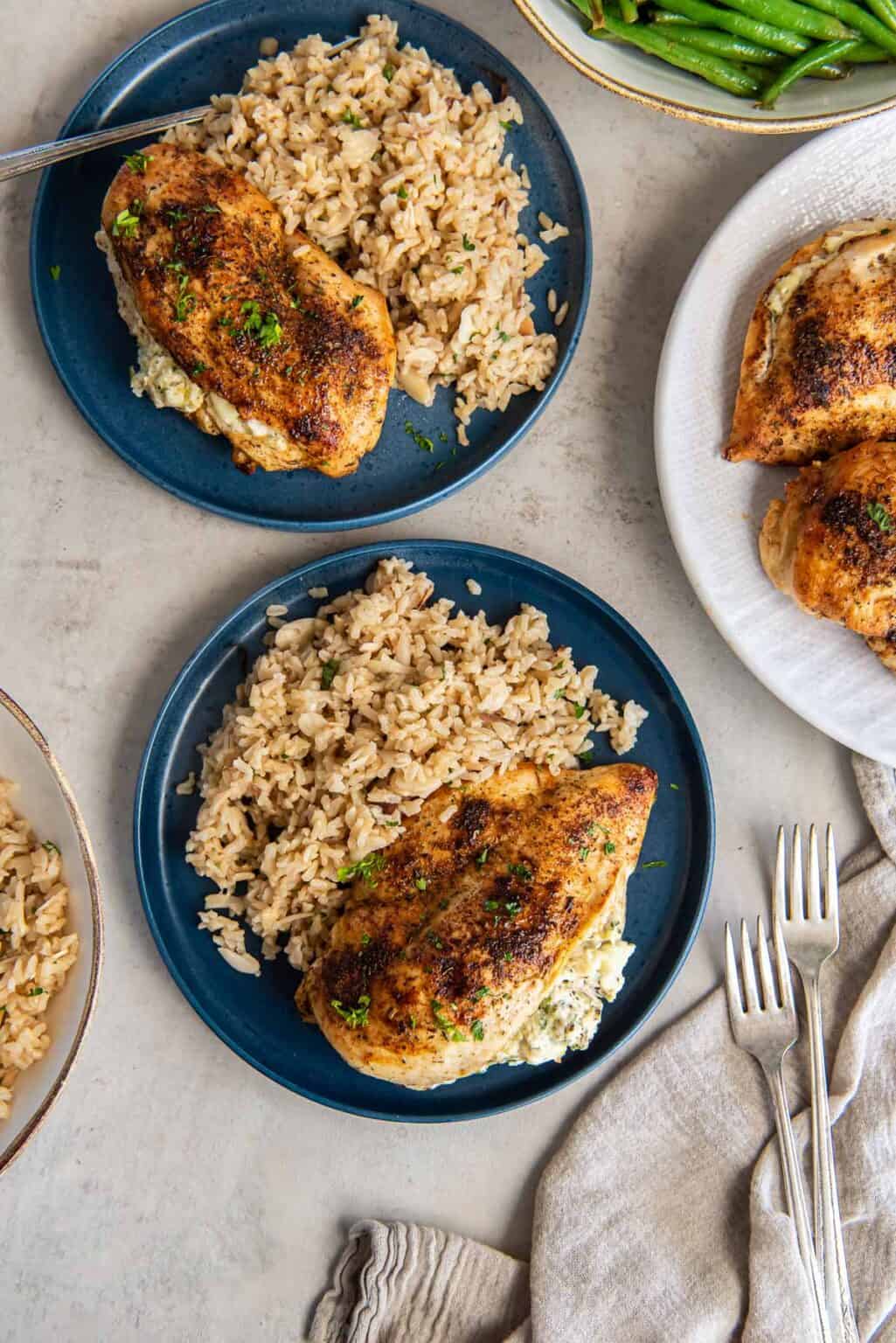 Zucchini Feta Stuffed Chicken - Wholesome Made Easy