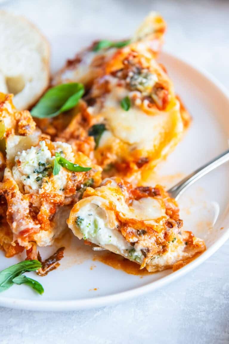 Broccoli Cheese Stuffed Shells - Wholesome Made Easy